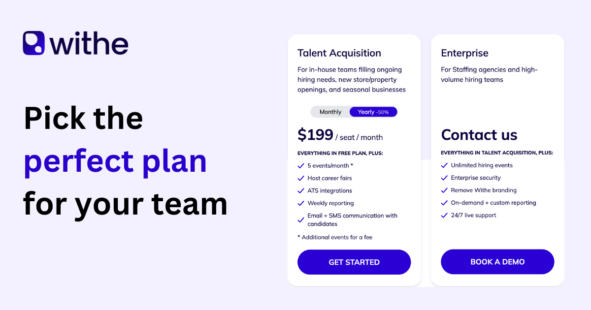 Withe Pricing Choose The Plan That Works For You Withe 4520